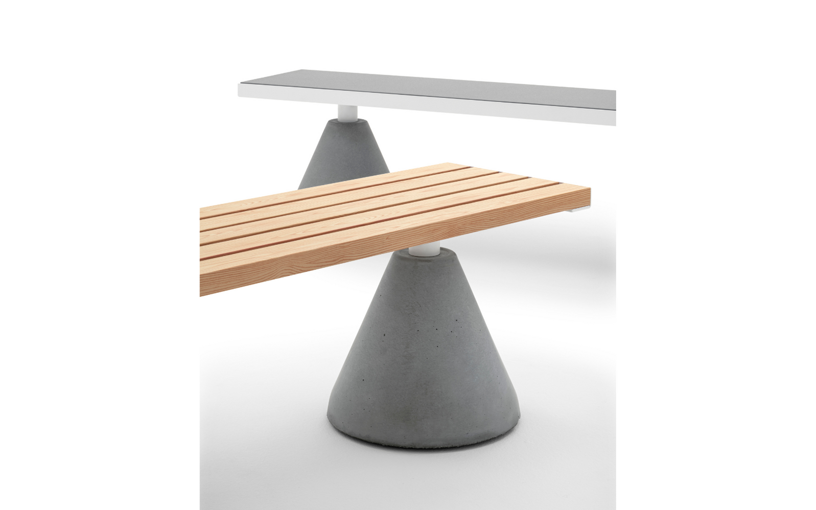 040 Outdoor Flat Bench - Concrete base – Outerspace